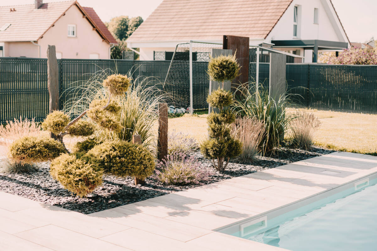 DIFFÉRENTS AMÉNAGEMENTS D'ENTOURAGE DE PISCINES - Elementerre